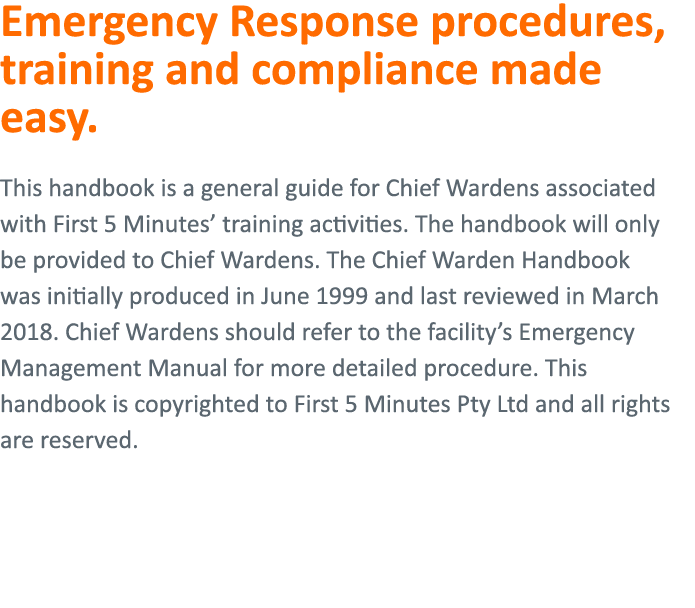 2020 Chief Warden eHandbook